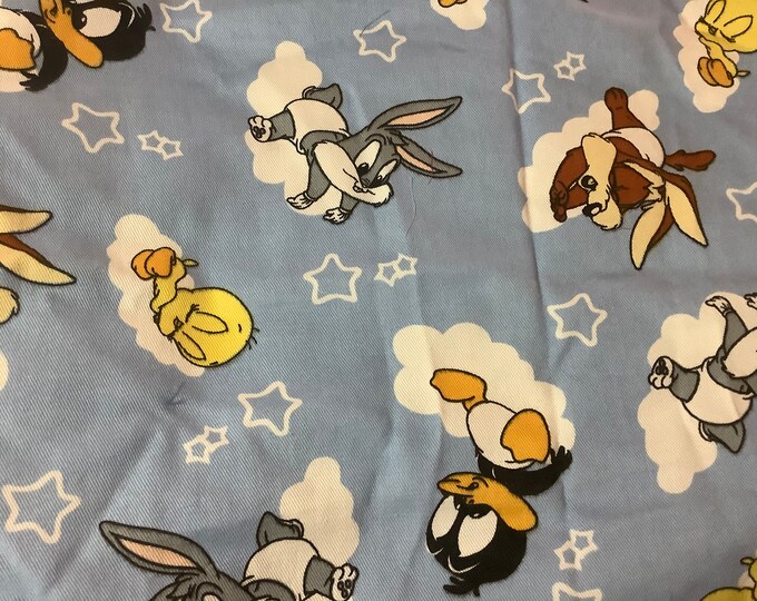 Cartoon Characters Cotton Fabric Remnant 20 by 40 Wide PLUS Blue ...