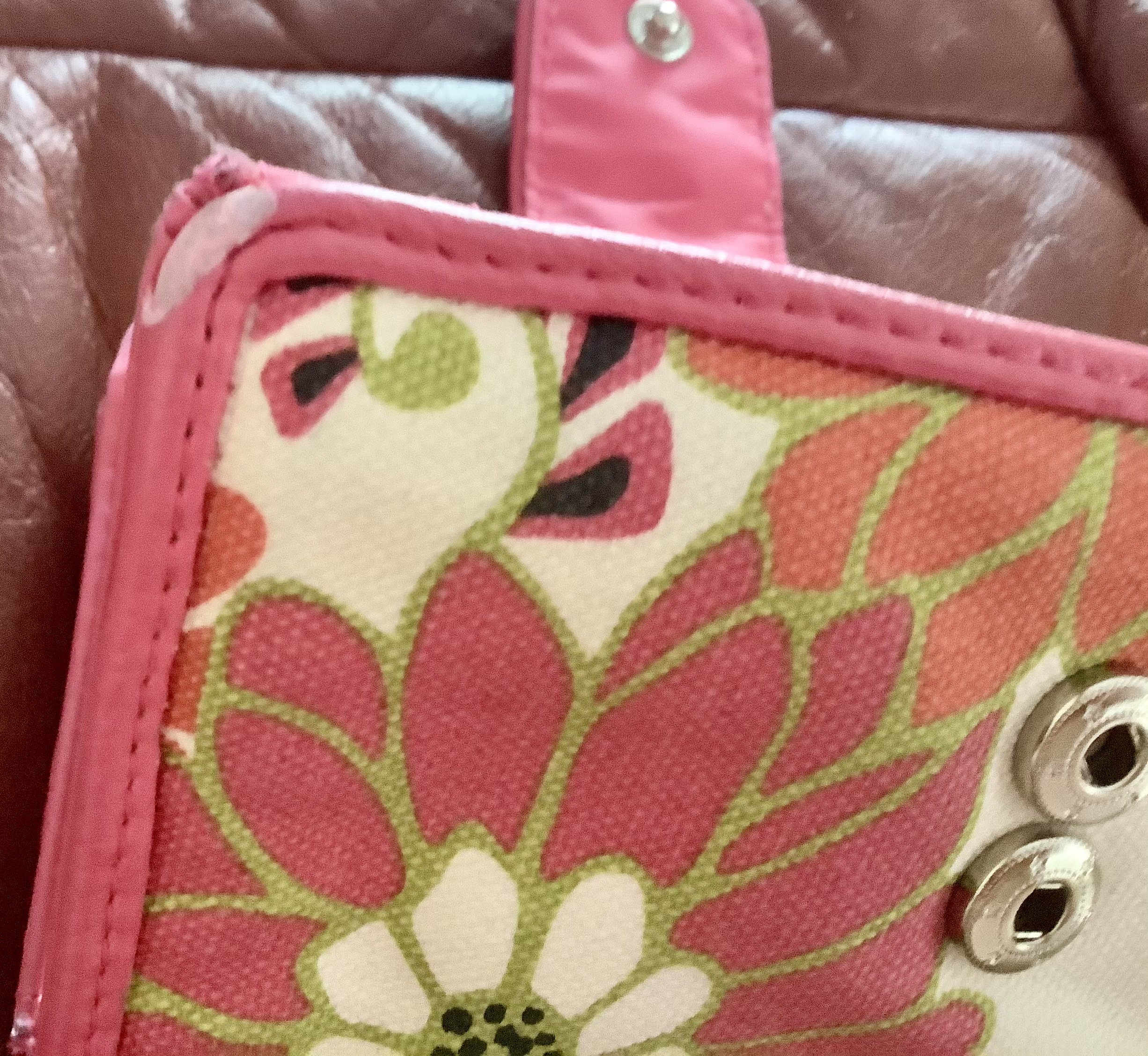 Pink Floral Safekeeper Fabric Wallet Change Purse 5 by 4 | Etsy