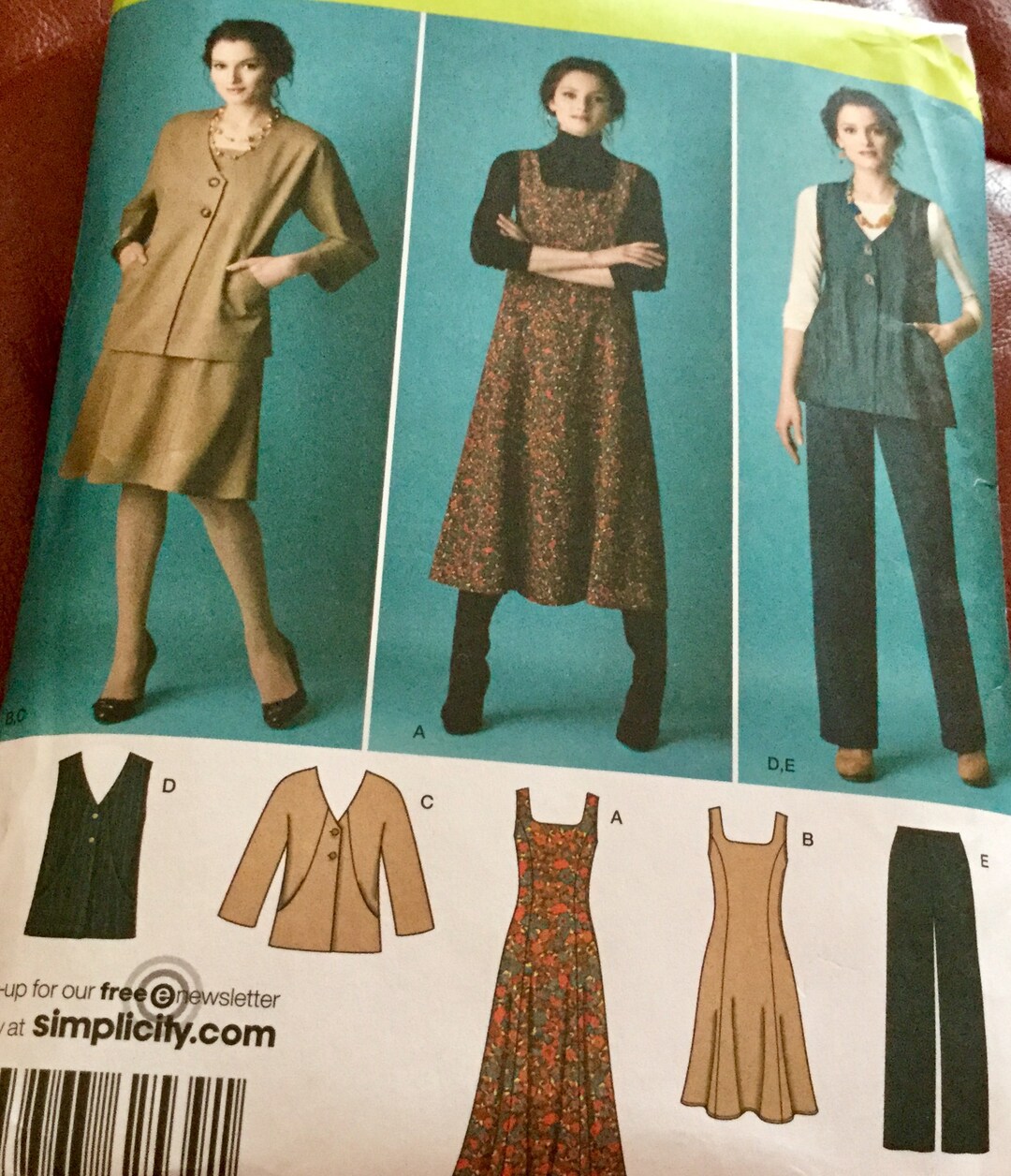 Simplicity 2539 | Misses Jumper in 2 Lengths, Pants, Jacket or Vest ...