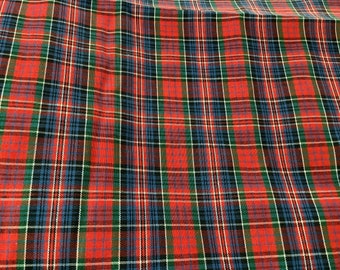 Christmas Plaid Fabric Christmas Watercolor Plaid Bright by ...