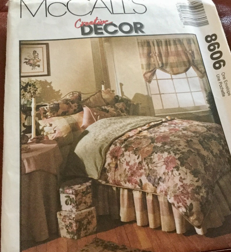 Mccalls 8606 Home Decor Craft Pattern Uncut Pillow Sham, Dust Ruffle ...