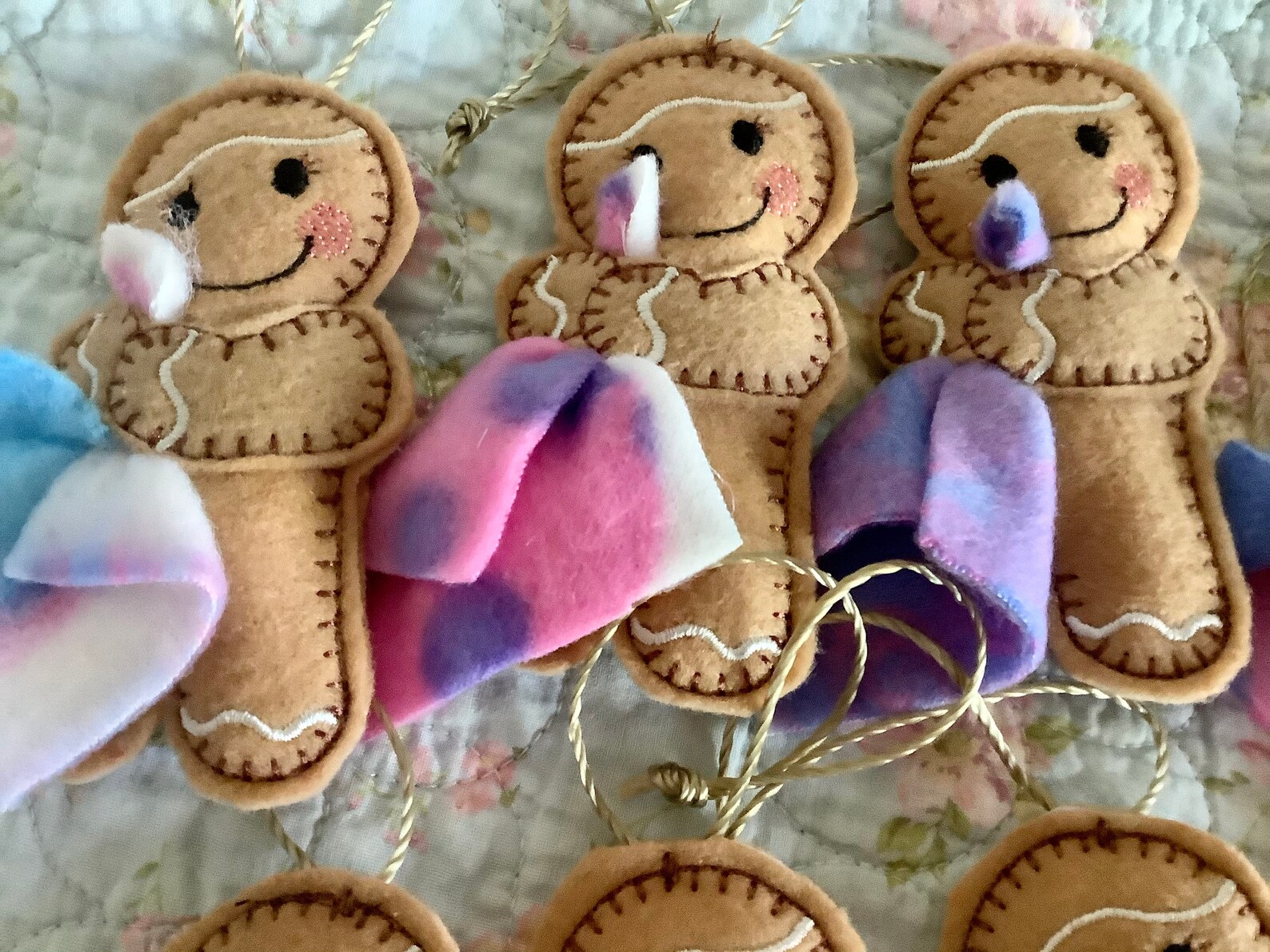 Baby Snuggle Stuffed Gingerbread Baby Ornament | Felt | 4” Tall With ...