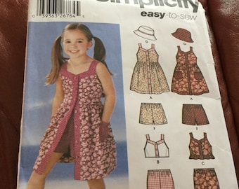 Uncut Simplicity Sewing Pattern 1453 Child's Dress, Top, Pants or ...