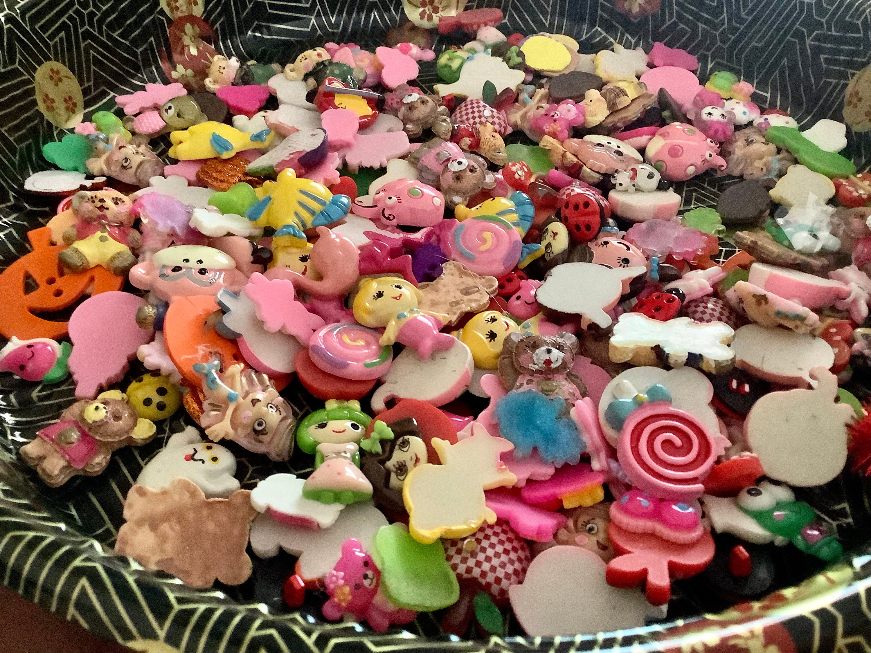 Assorted Plastic Childrens Accessory Charms Assorted Colors | Etsy