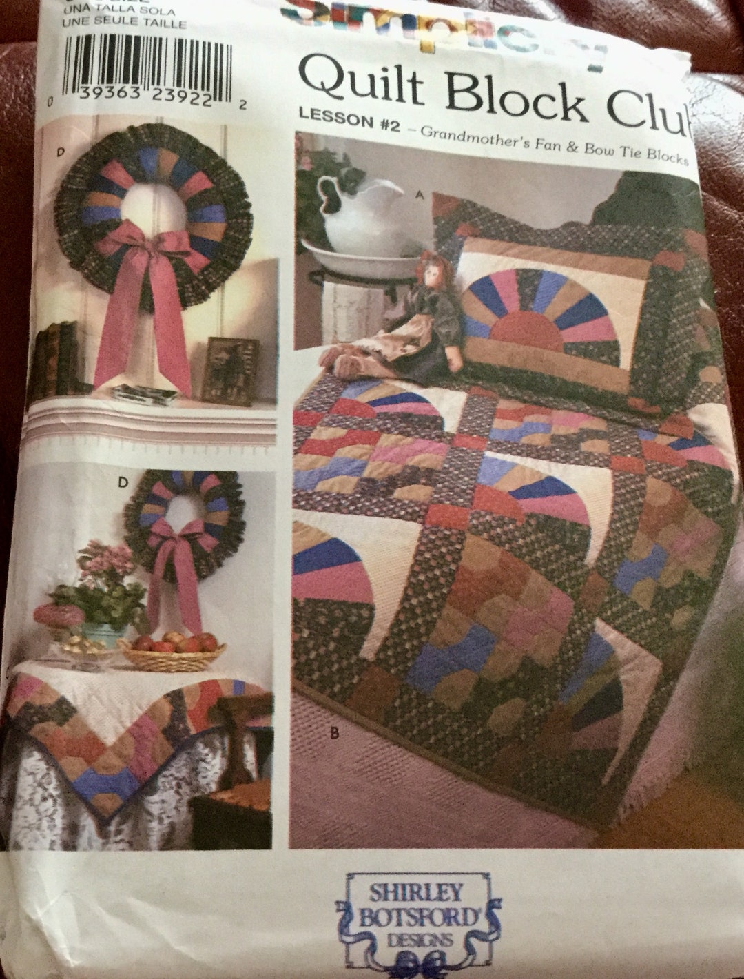 Simplicity 9234 | Quilt Block Club Lesson 2 Pattern | Grandmothers Fan ...