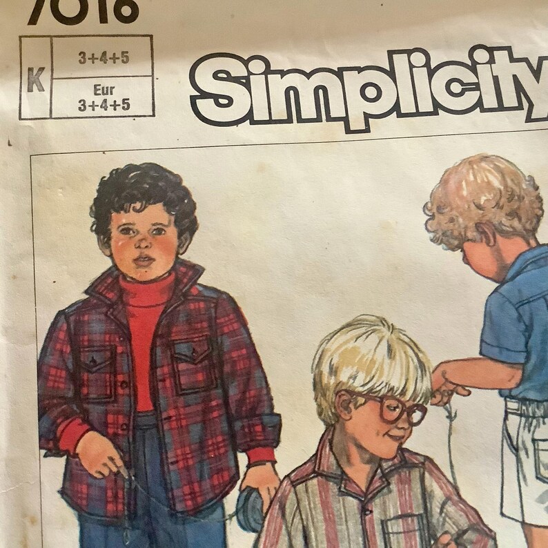 Vintage Simplicity 7016 Child’s Jacket, Pants, Top, Shorts Pattern ...