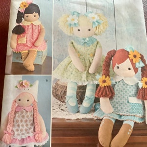 Simplicity 8402 | Craft Pattern | 23” Tall Stuffed Doll With Clothes ...