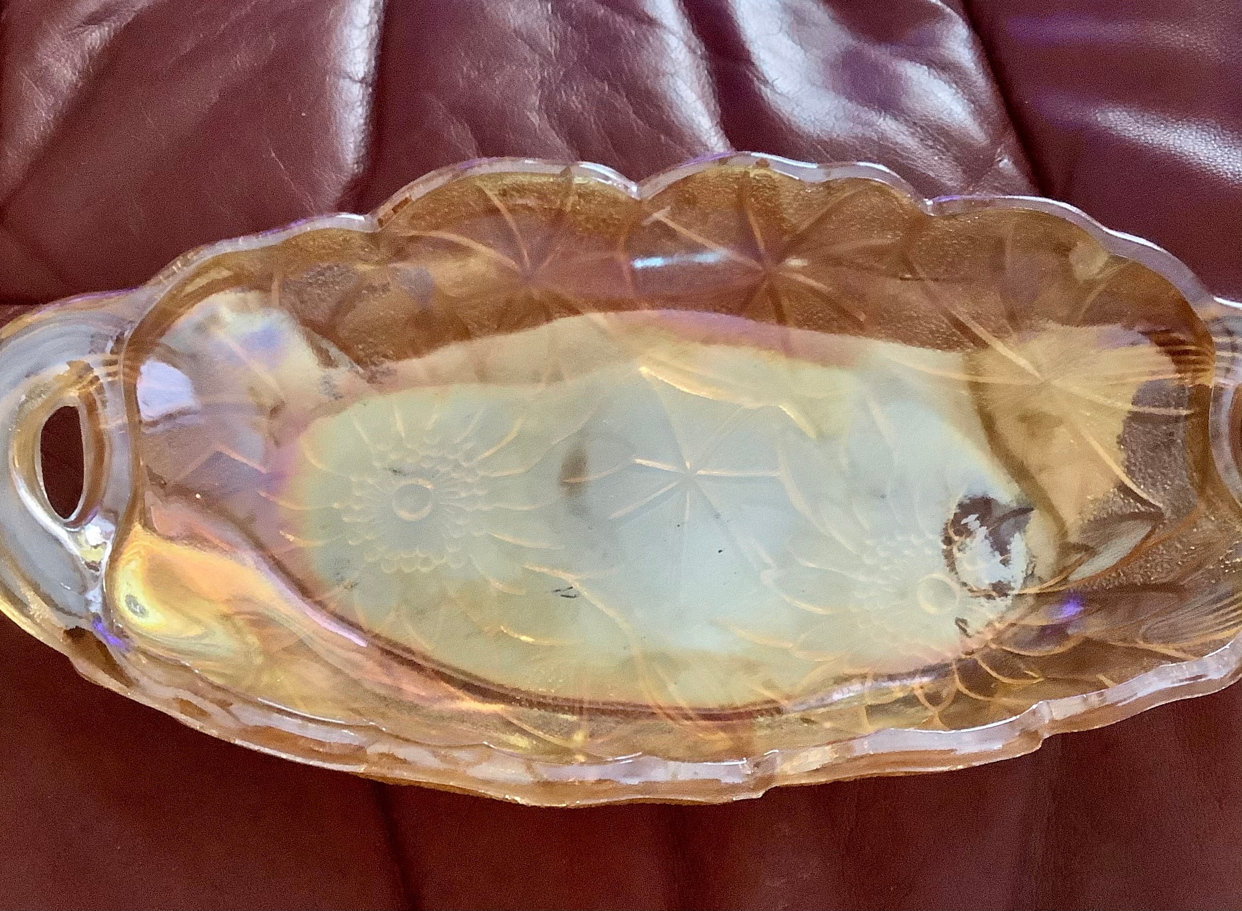 Vintage Orange Glass Plate 9.5 by 5 Orange Glass Fall - Etsy UK