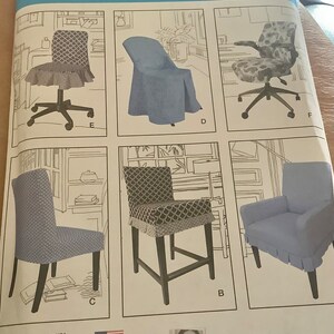 Simplicity 1335 Chair Covers Pattern Desk Chair, IKEA Barstool Cover ...