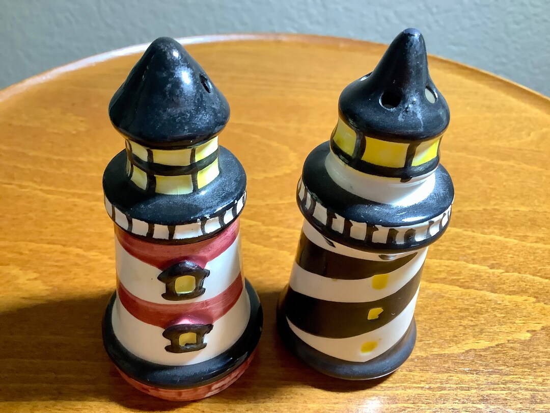 Lighthouses Salt & Pepper Shakers | 3.25” Tall | Great Condition One ...