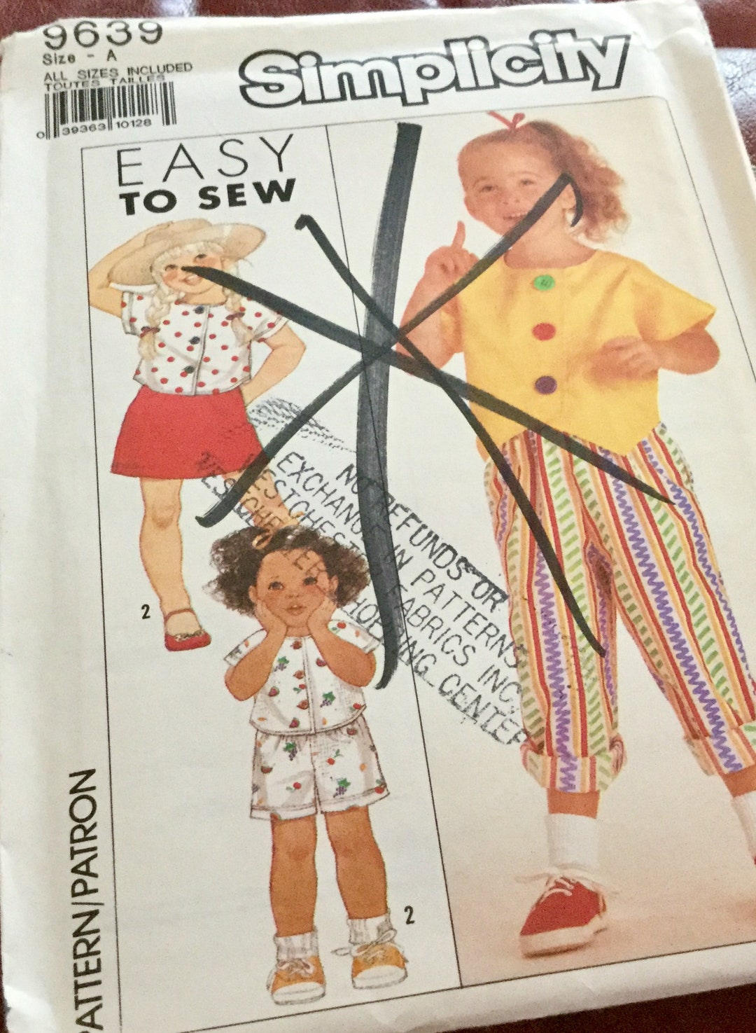 Simplicity 9639 | Easy to Sew Child’s Skirt, Pants, Shorts, Tops ...