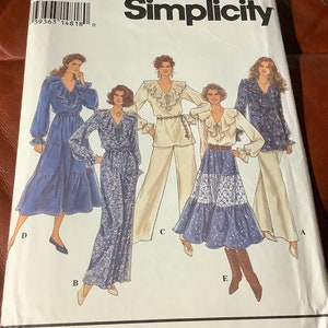 Simplicity 8739 | Blouse & Pull-on Skirt and Pants Pattern | Size L to ...