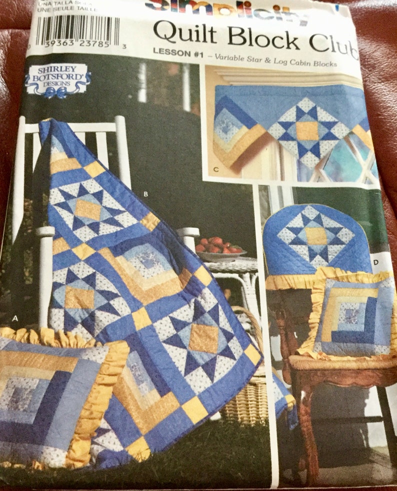 Simplicity 9169 Quilt Block Club Lesson 1 Pattern Variable - Etsy