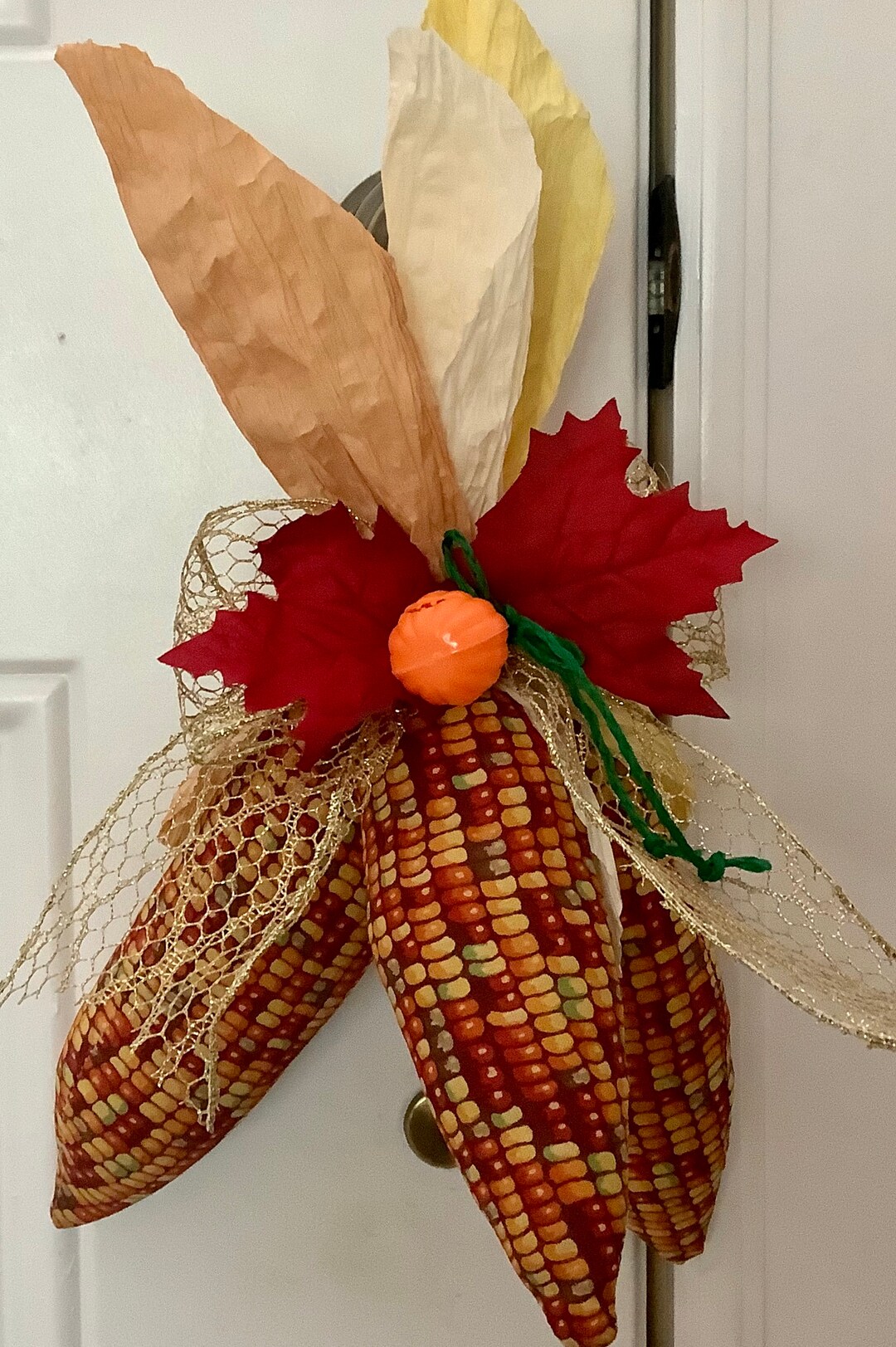 Fall Indian Corn Fabric Wallhanging or Table Decoration | 14” Tall by 8 ...