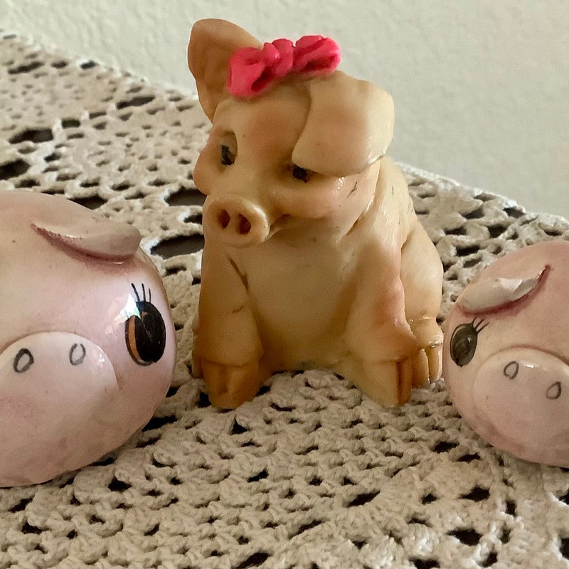 Pig Figurine - Etsy