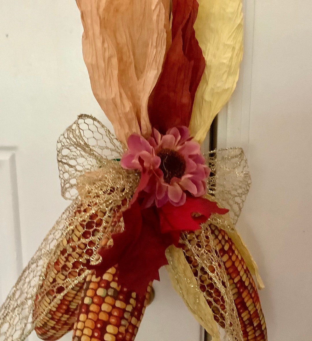 Fall Indian Corn Fabric Wallhanging or Table Decoration | 14” Tall by 8 ...