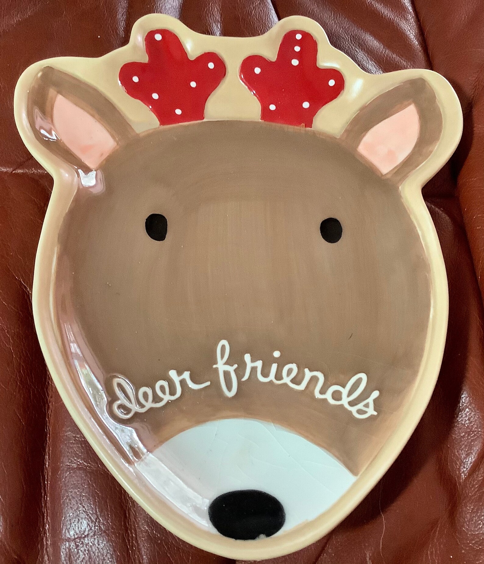 Hallmark Ceramic Deer Friends Christmas Holiday Reindeer Plate | 8.5 ...