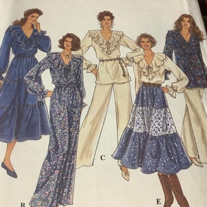 Simplicity 8739 | Blouse & Pull-on Skirt and Pants Pattern | Size L to ...