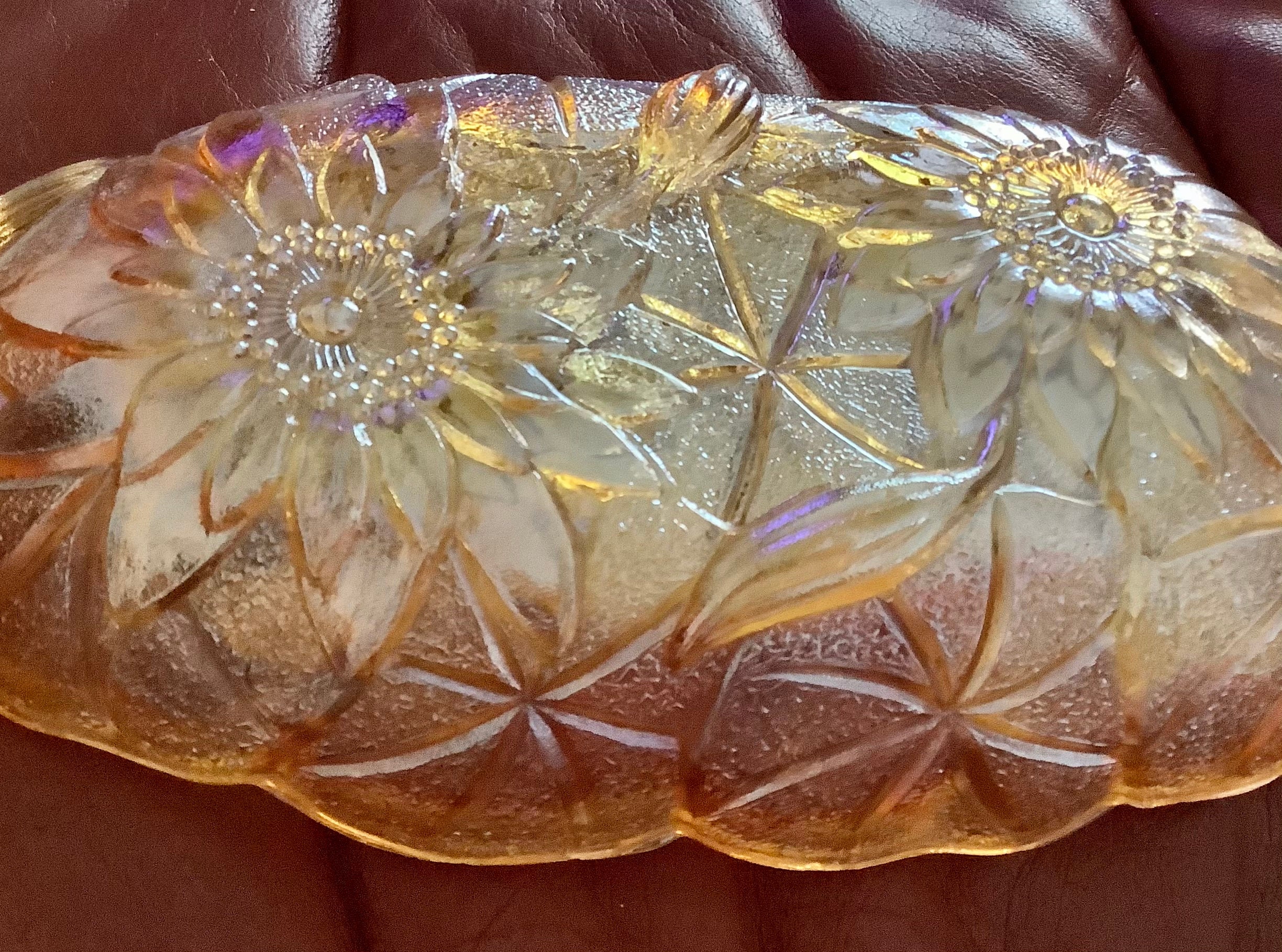 Vintage Orange Glass Plate 9.5 by 5 Orange Glass Fall - Etsy UK