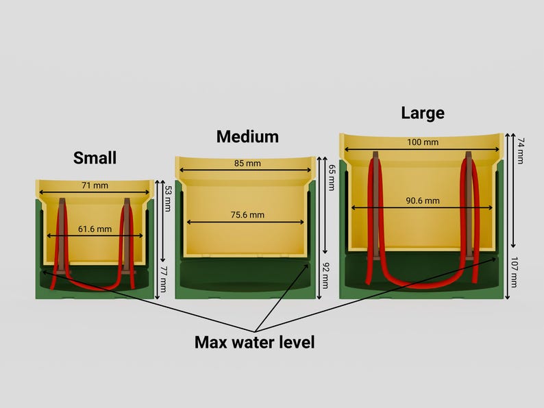 Sei Planter Pot, Scalloped Rev 3D Print STL File | Small, Medium, Large ...