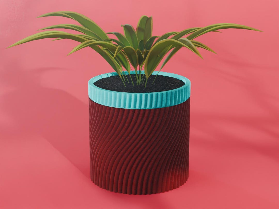 Mizu Planter Pot, Scalloped Bezier 3D Print STL File | Small, Medium ...