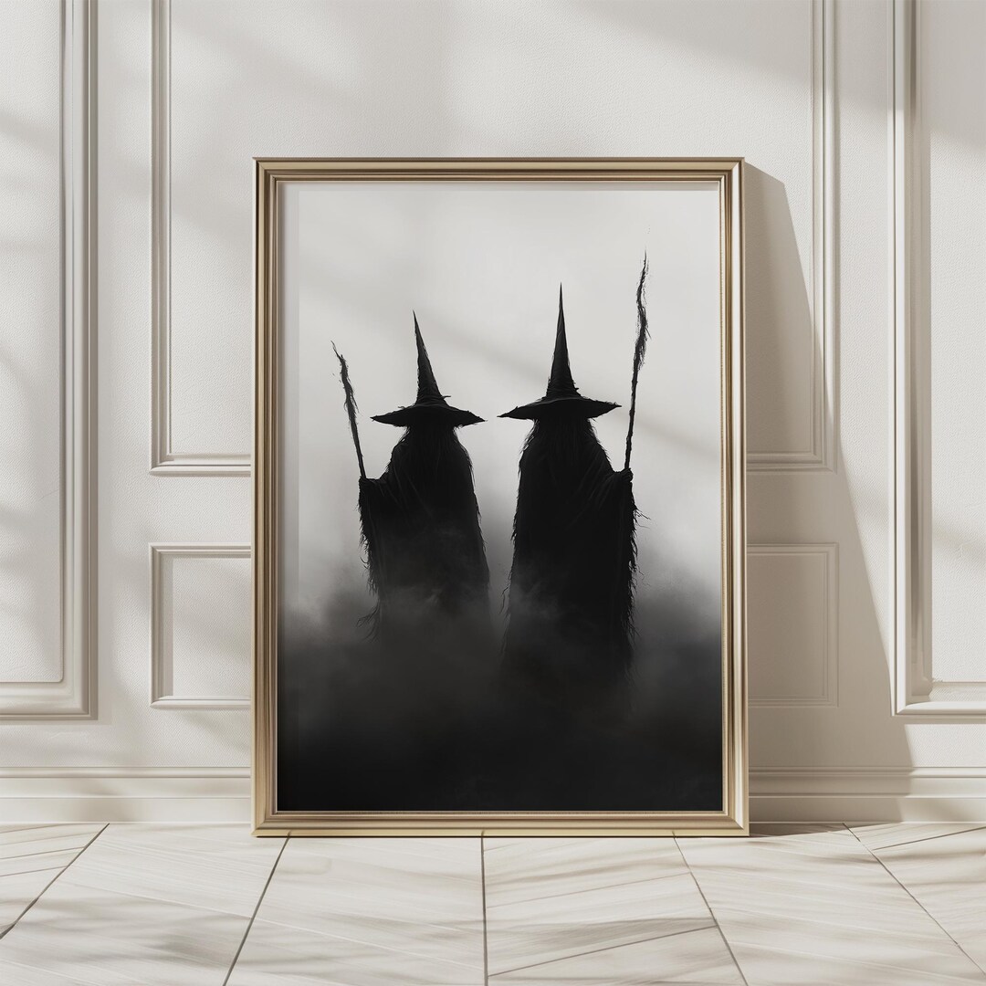 Witches Halloween Wall Art Printable, Halloween Wall Decor, Witchy ...