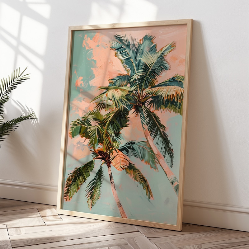 Palm Tree Painting - Etsy
