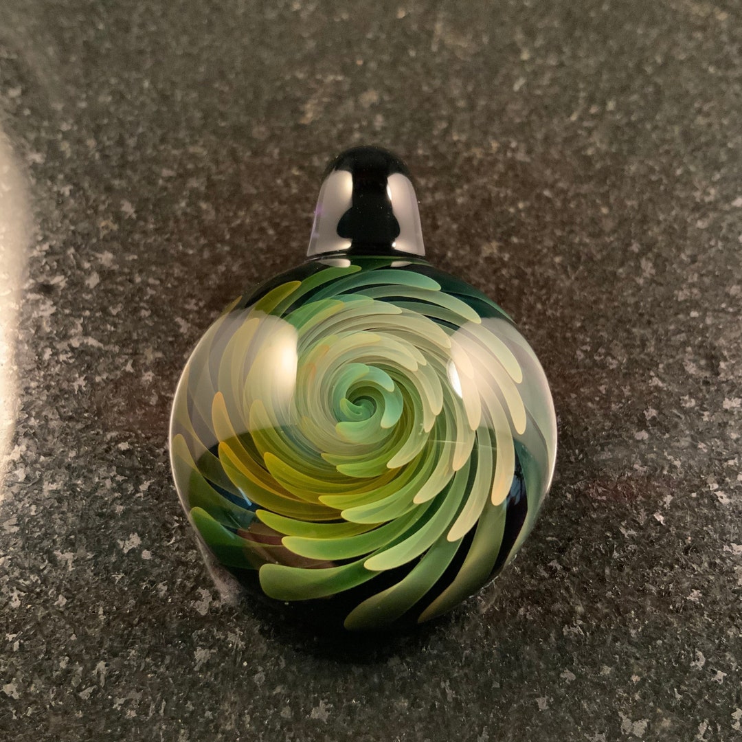 Glass Fume Implosion Pendant majestic Glass Arts - Etsy