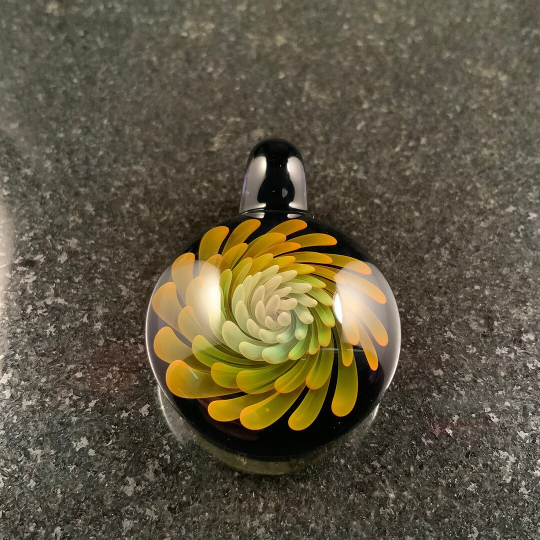 Glass Fume Fade Implosion Pendant majestic Glass Arts - Etsy