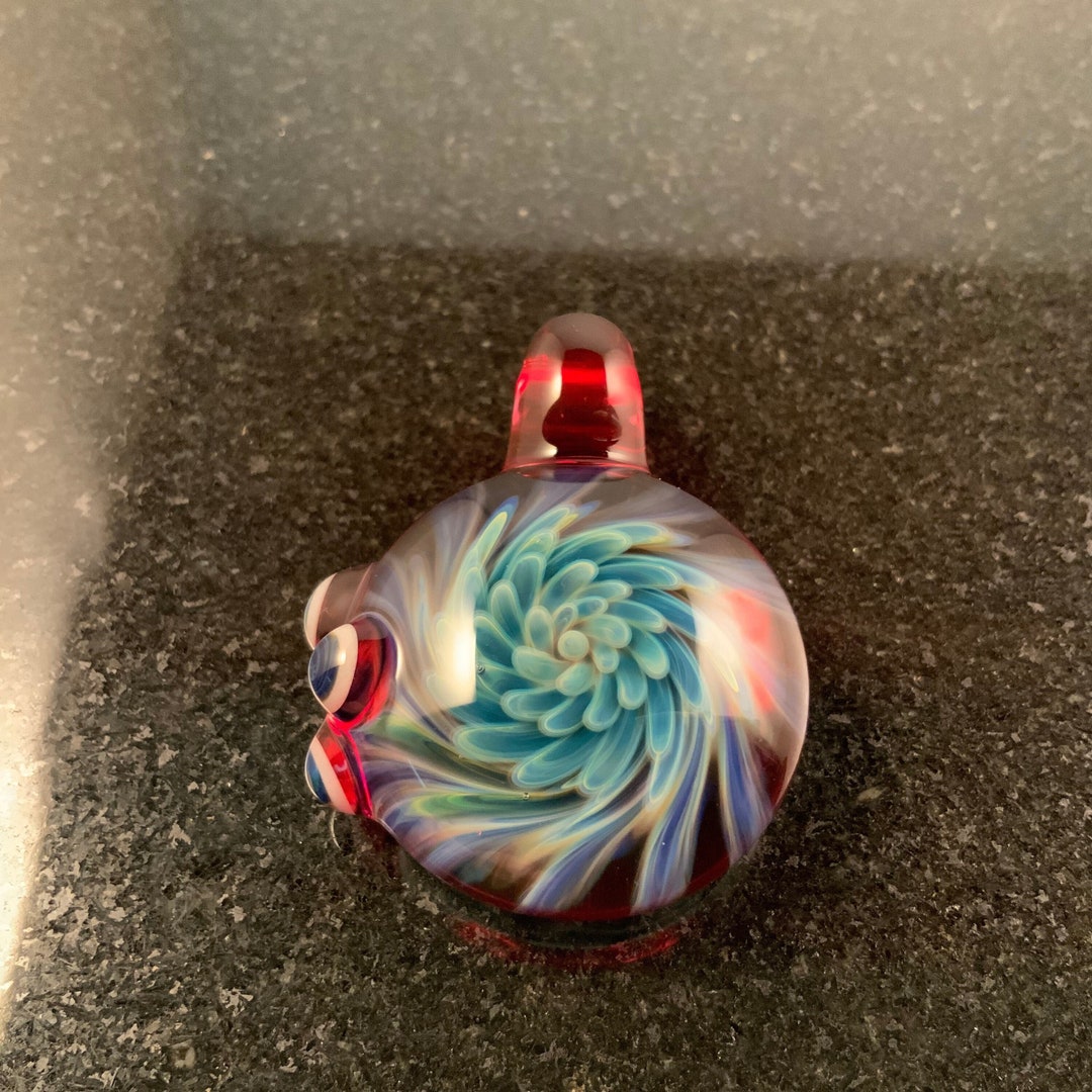 Glass Implosion Pendant majestic Glass Arts - Etsy
