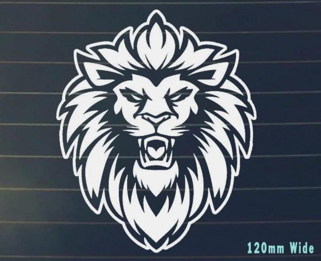 LION Car Sticker Decal SIKH Bumper Sticker Vinyl White Window Laptop ...