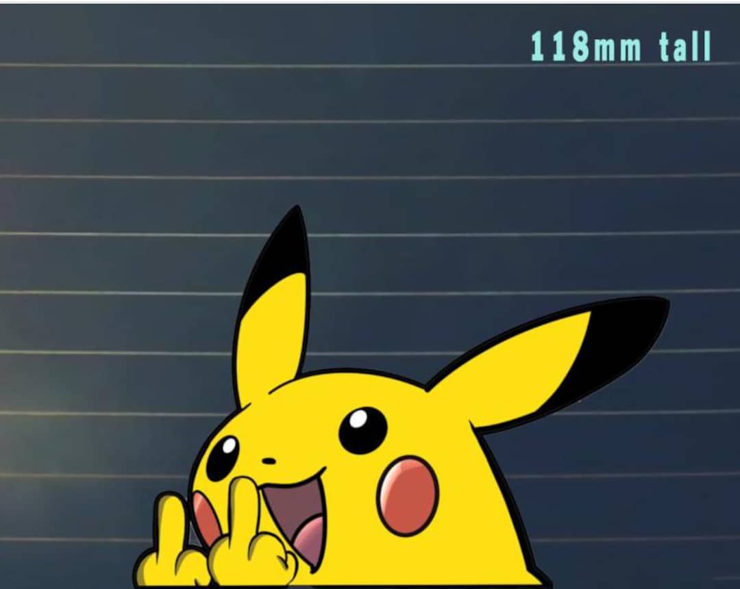 Pikachu PEEKER Bumper Sticker Pokemon Peeking Laminated Funny - Etsy ...