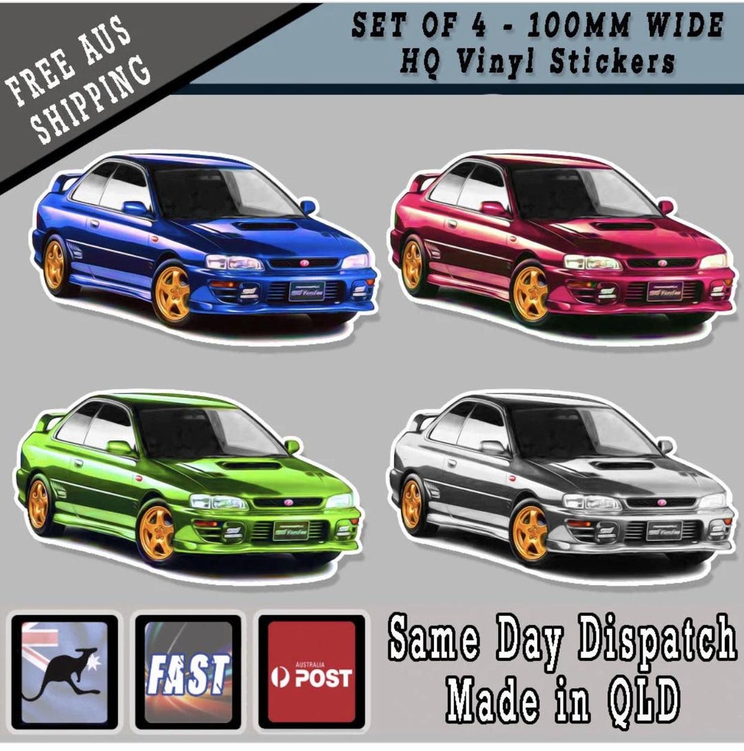 Subaru WRX Car Stickers Vinyl Decal - Set of 4 - Etsy