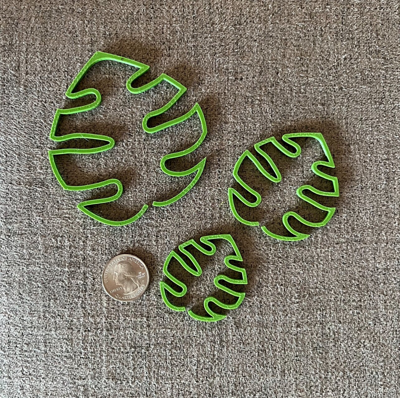 Pack of 6 Monstera Leaf Plant Fastener Support | Multiple Sizes | Plant ...