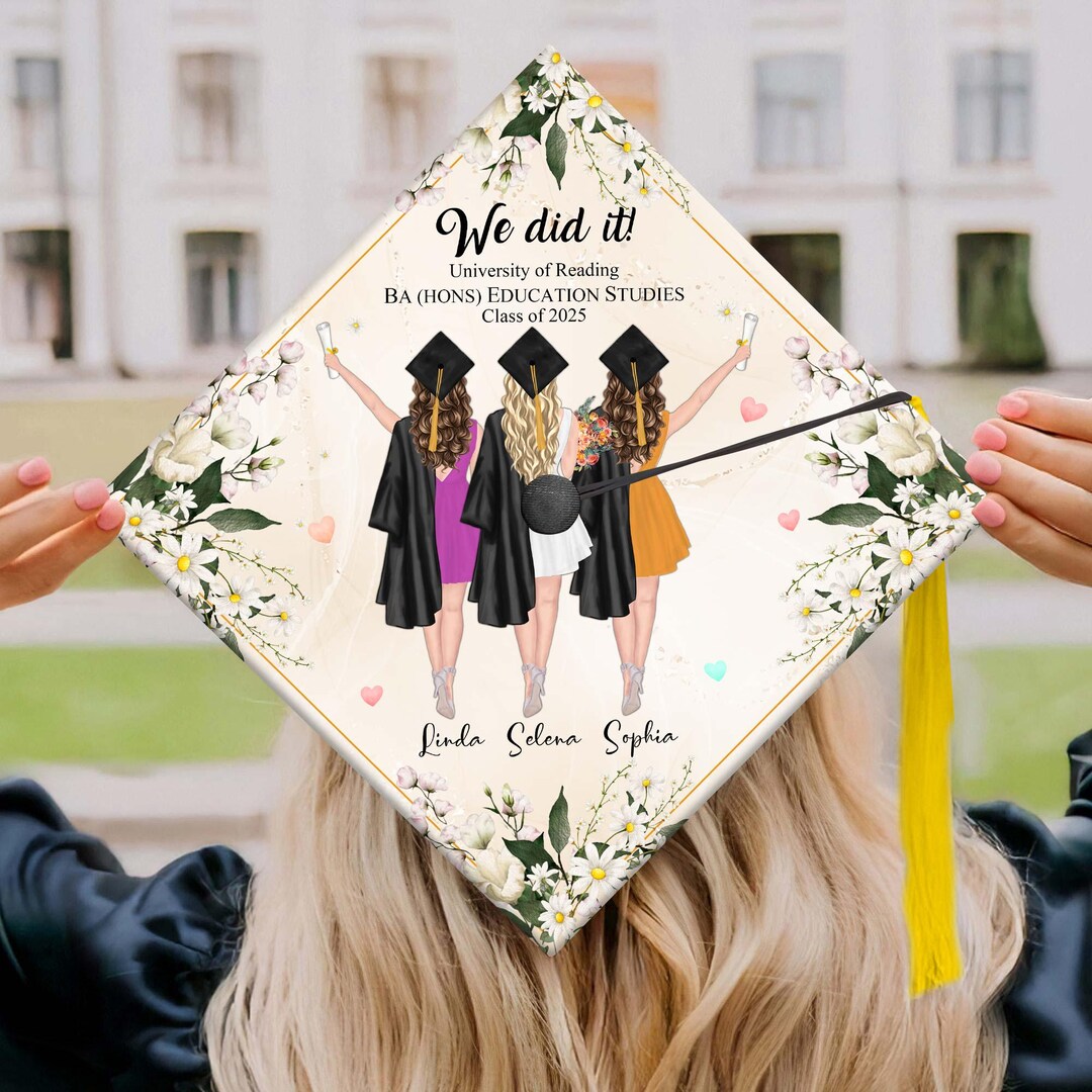 Custom Graduation Cap Topper, We Did It Grad Cap Topper, Class of 2025 ...