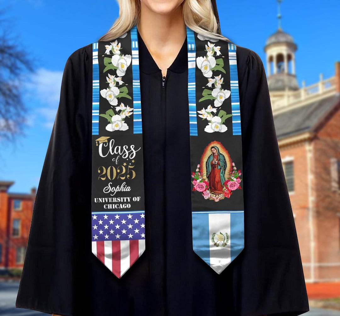 Personalized Graduation Sash for Guatemala Student in Foreign ...