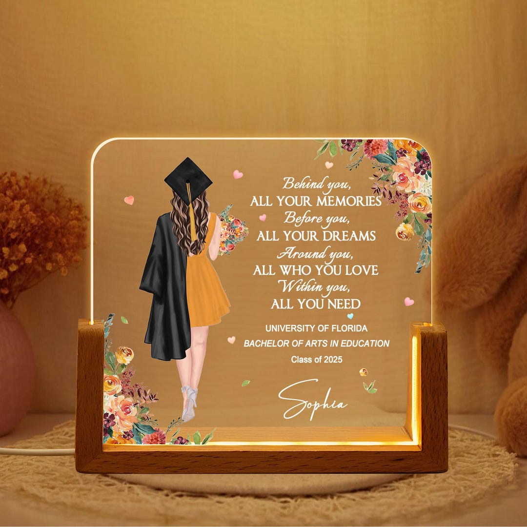 Personalized Graduation Night Light – Custom Name & Graduation Details ...