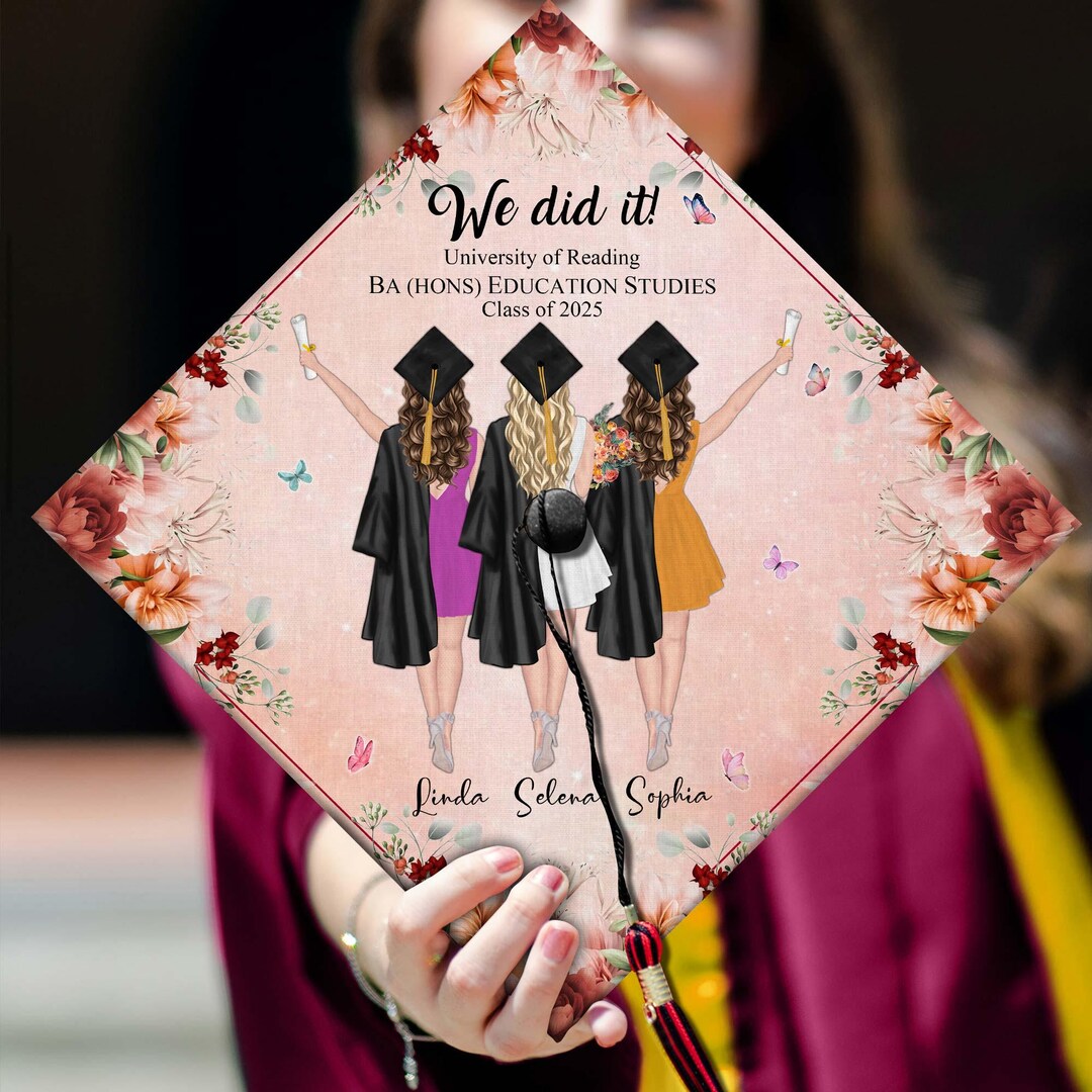 Custom Graduation Cap Topper, We Did It Grad Cap Topper, Class of 2025 ...
