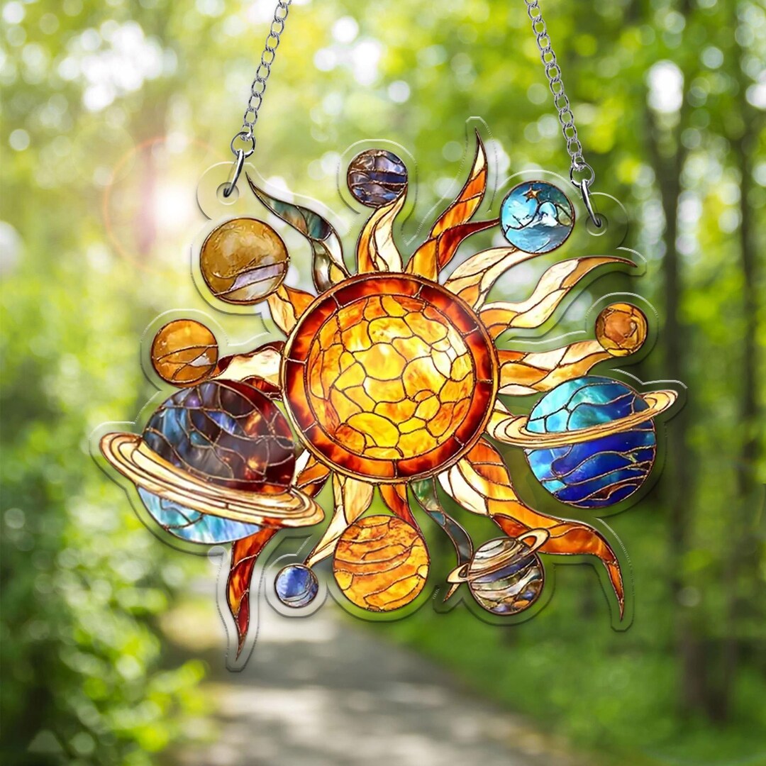 Solar System ACRYLIC Suncatcher Hanging Decor Home, Solar System ...