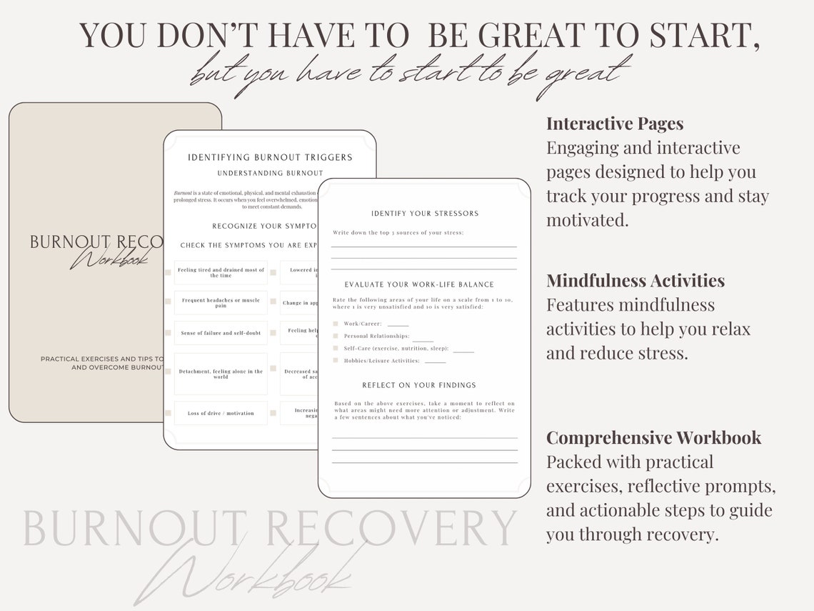 Ultimate Burnout Recovery Planner & Workbook: Structured Guide for ...