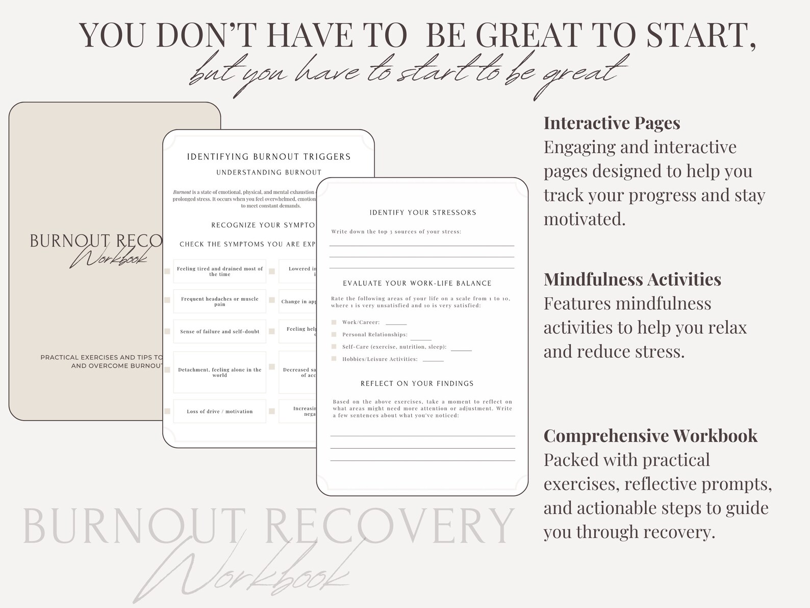 Ultimate Burnout Recovery Planner & Workbook: Structured Guide for ...