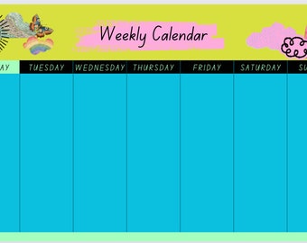 Weekly Planner Printable | Aesthetic Floral Design | Digital Download ...