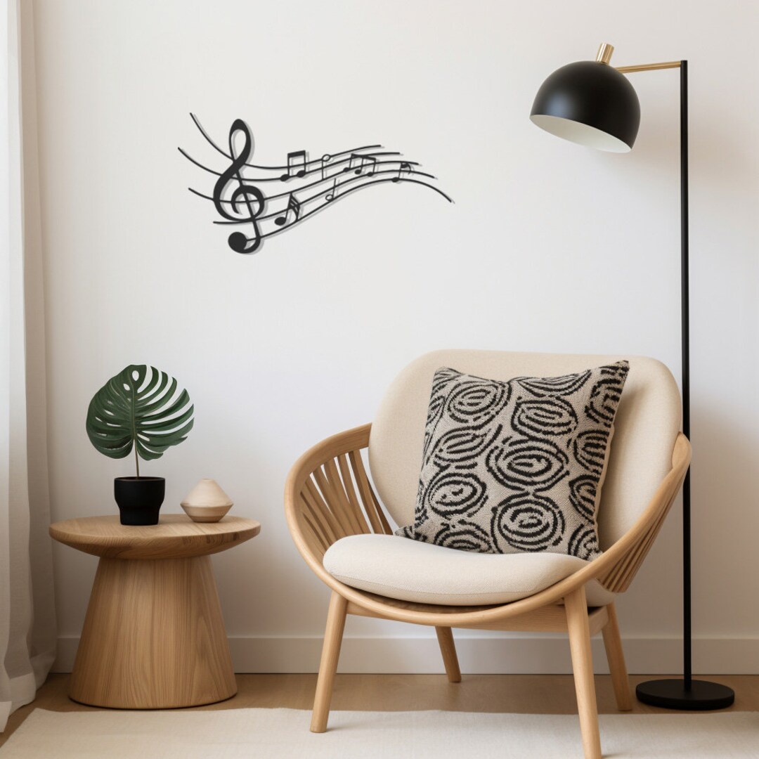 Music Notes Metal Wall Art, Music Lover Gift, Metal Wall Decor, Metal ...
