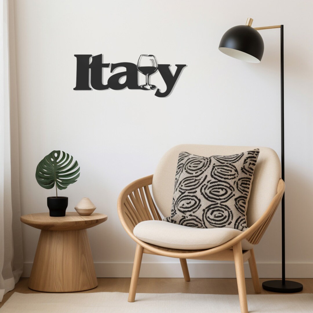 Handcrafted Italy Script Metal Wall Hanging Italian Language Inspired ...
