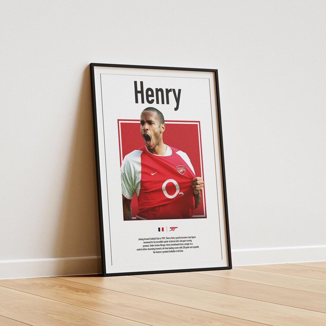 Thierry Henry Arsenal Wall Poster - Etsy
