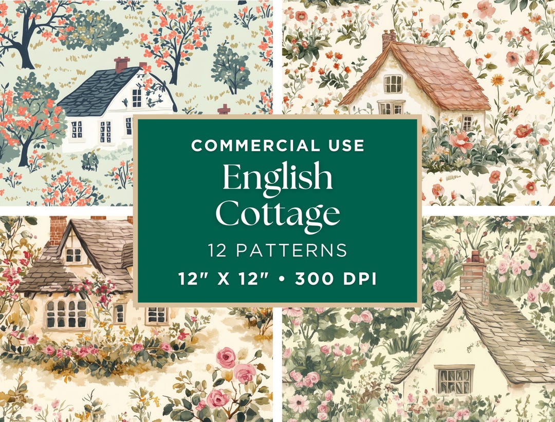 English Cottage Digital Paper | Junk Journaling | Scrapbooking Paper ...