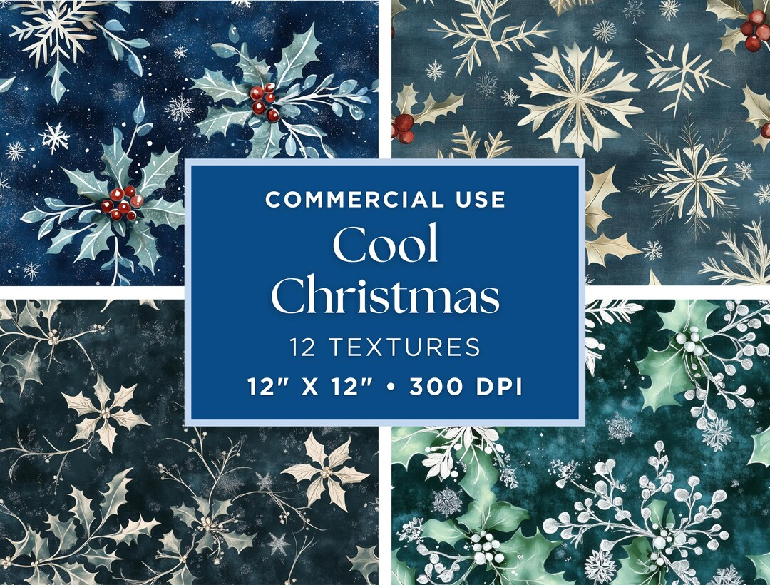 Traditional Christmas Digital Paper Pack | Christmas Background ...