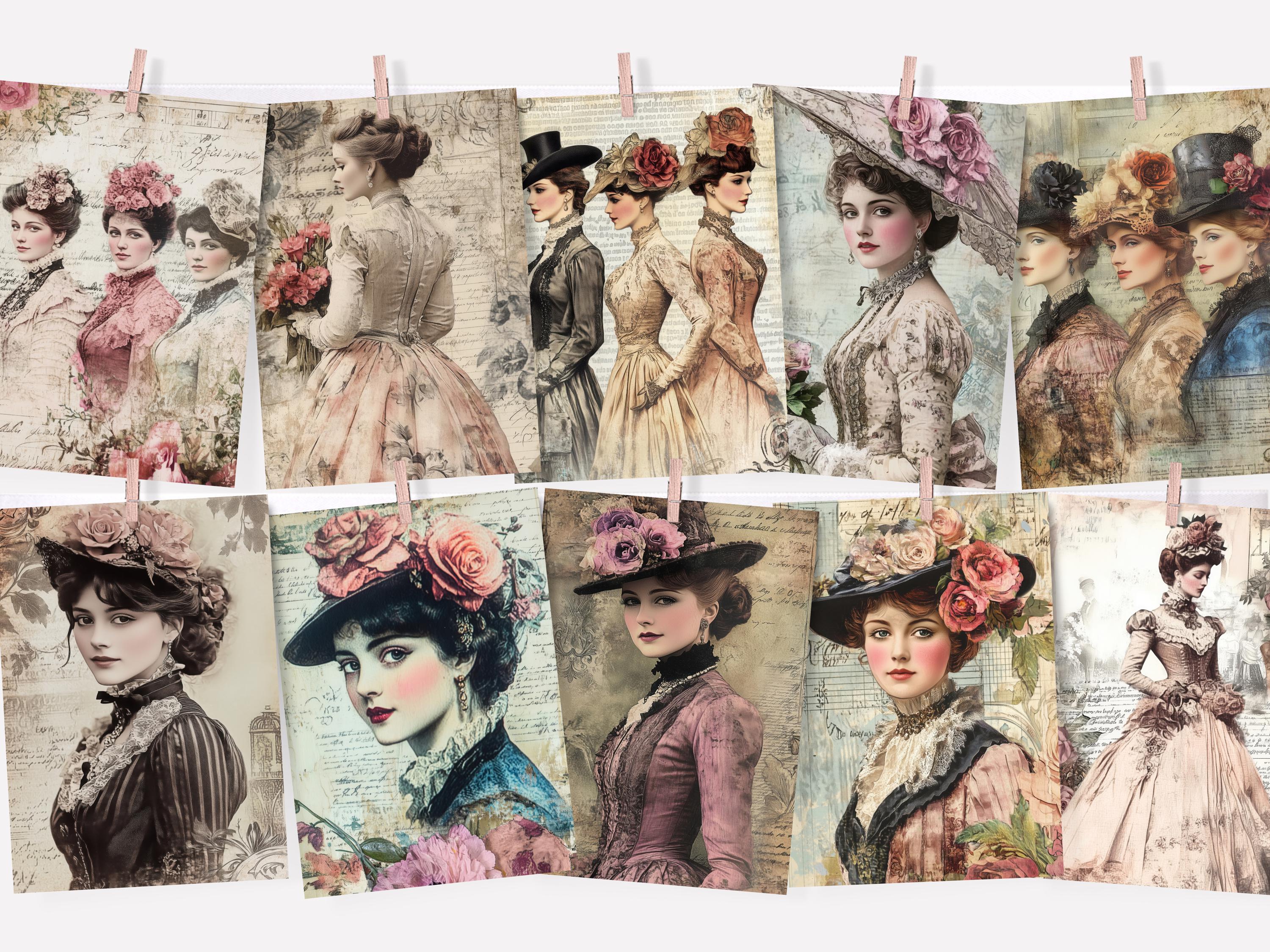 Victorian Woman Junk Journal Pages | Victorian Ladies for Junk ...