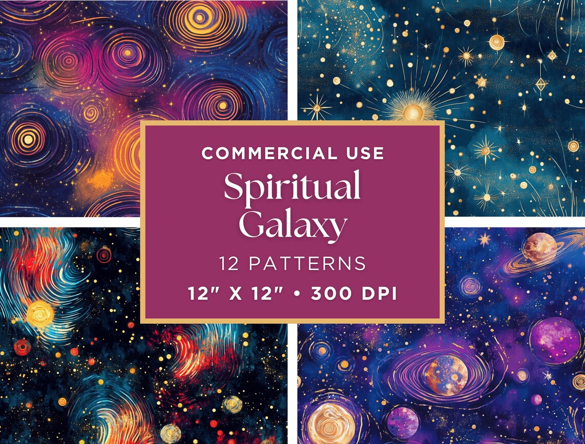Spiritual Galaxy Digital Paper | Scrapbook Papers | Digital Background ...