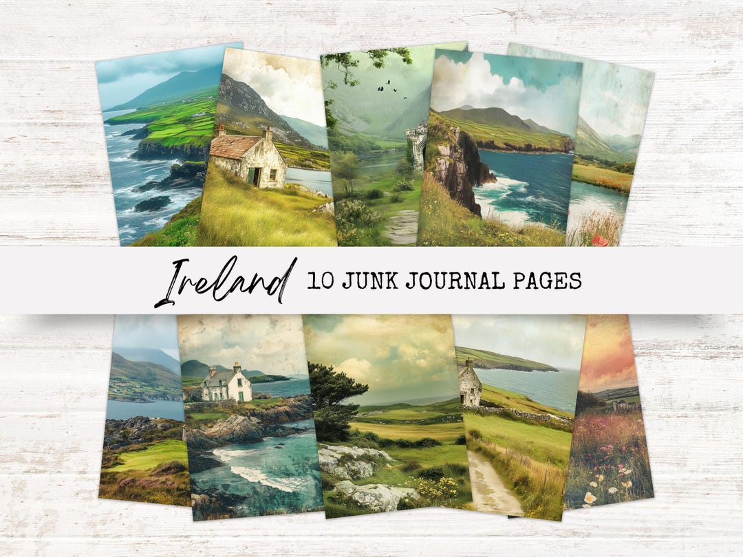 Ireland Junk Journal | Junk Journal Kit Travelers Notebook | Travel ...